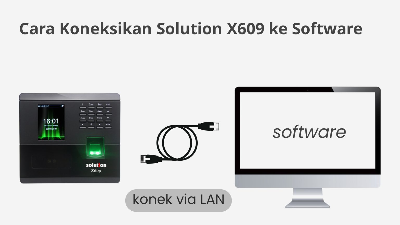 Cara Setting Koneksi Jaringan Fingerprint Solution X609